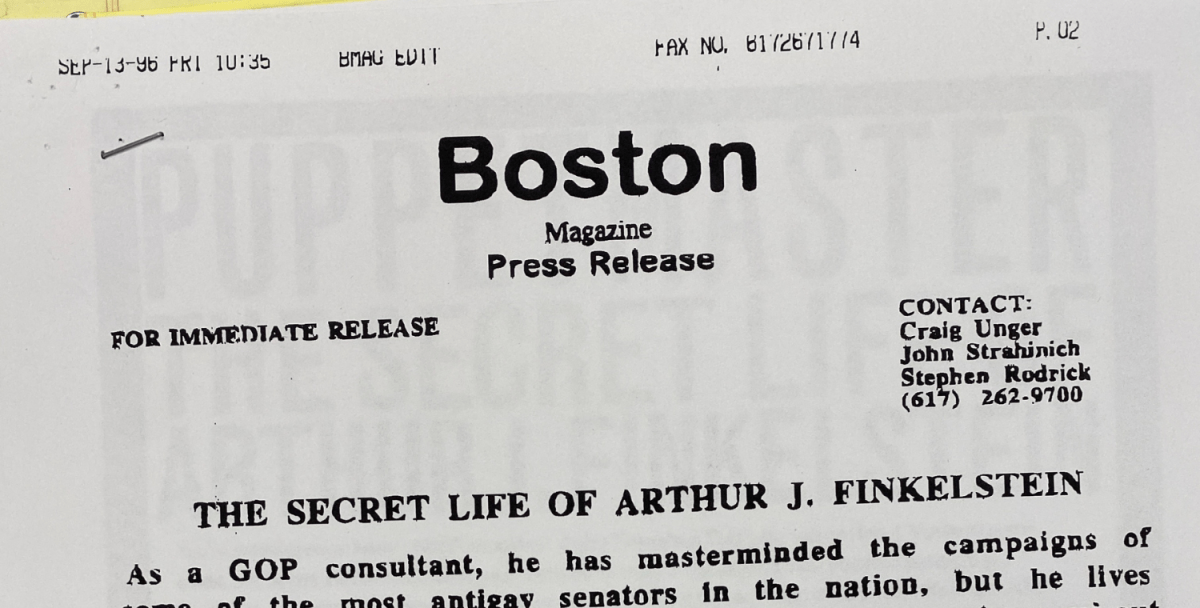 Secretive Arthur Finkelstein, Secret No More